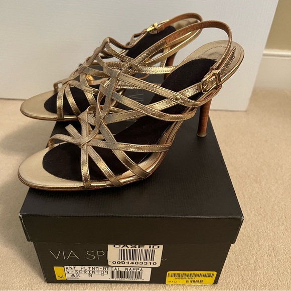 Via Spiga | Shoes | Via Spiga Gold High Heel Sandals | Poshmark